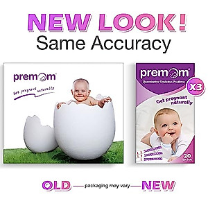 Premom Quantitative Ovulation Test Strips：Ovulation Predictor Kit with Numerical Ovulation Reader, 60 Pack Digital Ovulation Test Kit Packaging May Vary