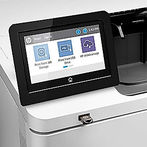 HP LaserJet Enterprise M612x Monochrome Printer with built-in Ethernet, 2-sided printing & extra paper tray (7PS87A), White