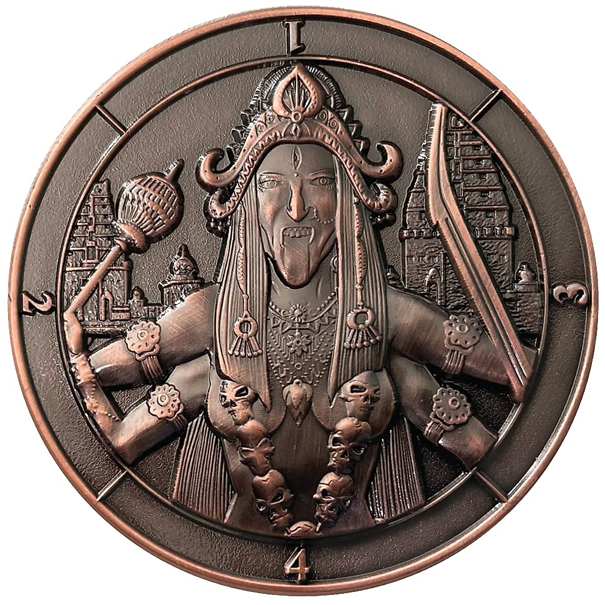 Mythic Nation d4 Kali Hindu Goddess RPG Dice Coin