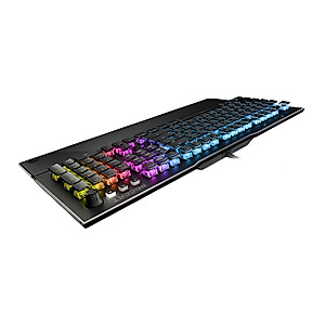 ROCCAT Vulcan 121 Mechanical PC Tactile Gaming Keyboard, Titan Switch, AIMO RGB Backlit Lighting Per Key, Anodized Aluminum Top Plate and Detachable Palm/Wrist Rest, Black