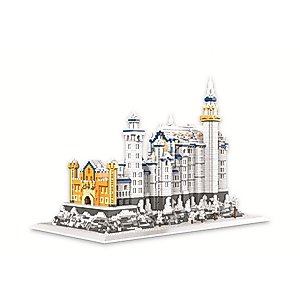 Swan Castle Nano Mini Building Block Toy Children's Stitching Toy,World Famous Architectural Model Small Particles,Educational Toy for Adults Teenage Child 8288 pcs+