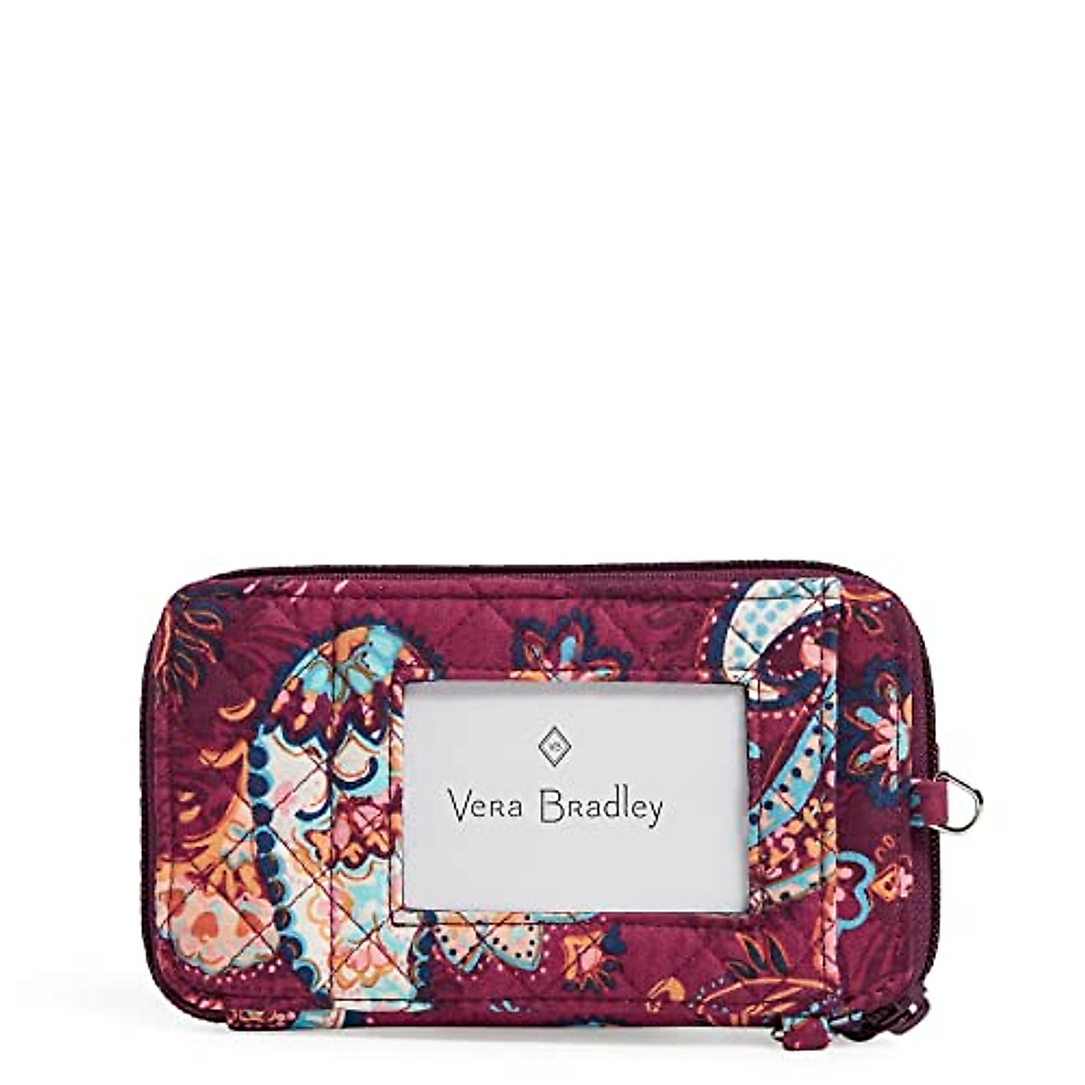 Vera Bradley Women's Cotton Smartphone Wristlet With RFID Protection, Paisley Jamboree - Recycled Cotton, One Size