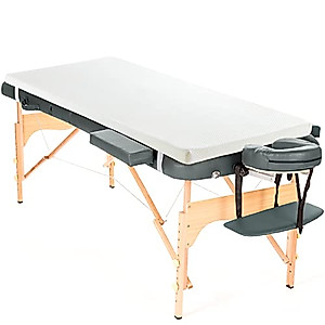 Nikores 2 Inch Lash Bed Topper, Memory Foam Massage Table Topper with Removable Cover and Elastic Bands -Without Bed (White, 73x29x2 in)