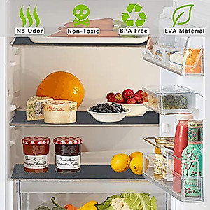 HooTown Shelf Liner Kitchen Cabinet Drawer Mats 11.8 Inch Wide x 6.5 Feet Long, Non Adhesive EVA Plastic Washable Waterproof Pad Protectors for Pantry Closet, Cupboard, Gray