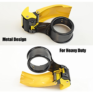 【Upgraded】PROSUN Blade Safety Pink Cover 2 Inch Professional Packing Tape Dispenser Packaging Metal Handheld Tape Gun Sealing Cutter TG11