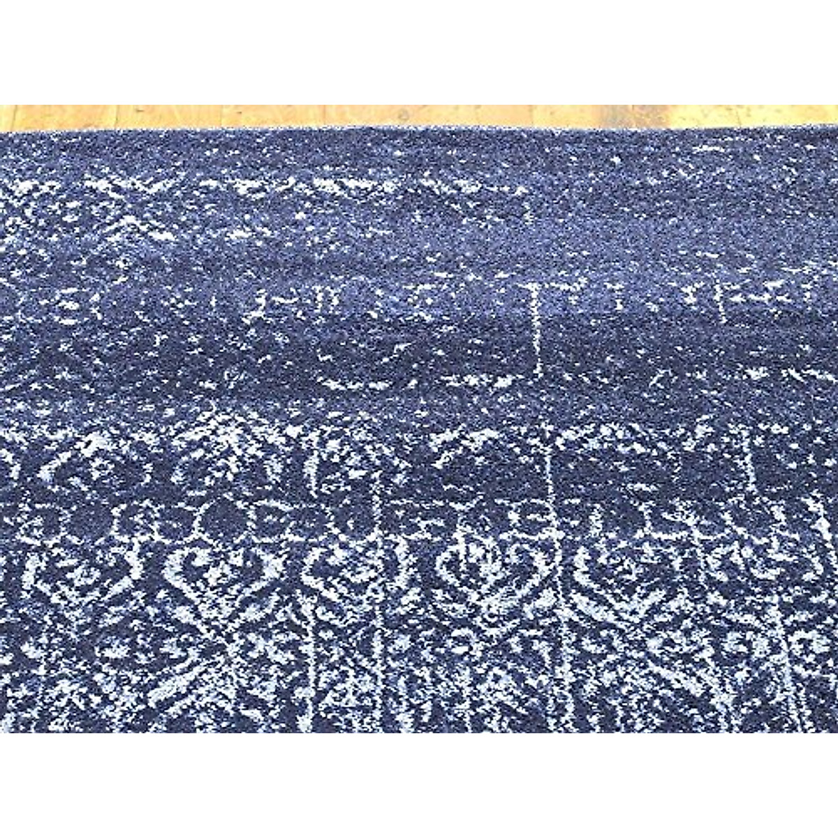 Unique Loom Del Mar Collection Area Rug-Transitional Inspired with Modern Contemporary Design, Rectangular 5' 1" x 8' 0", Blue/Navy Blue