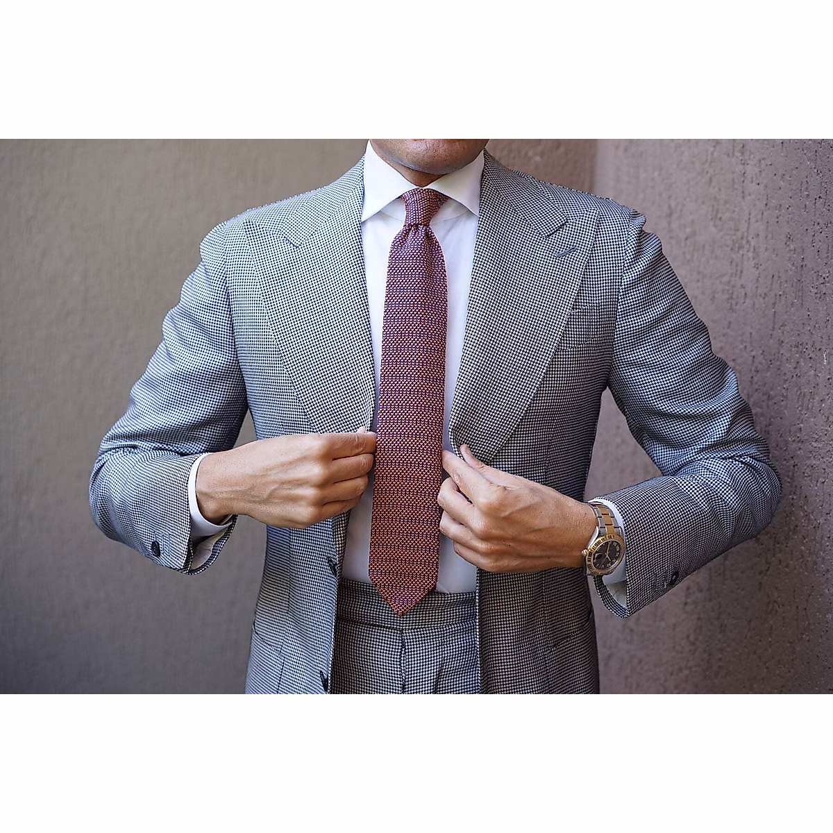 Marrakesh Knitted Tie Orange Marrakesh Knitted Tie