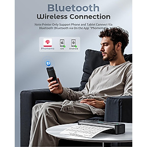 Phomemo Portable Printers Wireless for Travel,M832 Thermal Printer, Bluetooth Inkless Printer Support 8.5''x 11'' US Letter,Built in Paper Bin,Compatible with Phone and Laptop for Home,Office,School