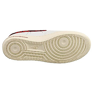 Nike Men's Air Force 1 Lv8 Basketball Shoes, White/University Red-stadium Green, 12