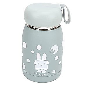 GLOGLOW Insulated Water Bottle, Stainless Steel 12 Ounce Insulation Cup for Kids, Rabbit Pattern, Double Wall for Travel (Blue)