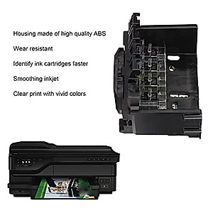 PUSOKEI Printer Printhead, Print Head Replacement for HP OfficeJet 6600/6100/6700/7110/7510/7512/7610/7612 Printer, Color Print Head with Upgrade Chip, Black