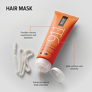 Biotop Professional 911 Quinoa Hair Mask - Repairing Hair Mask Treatment For Dry or Extremely Damaged Strands - Color Safe & Cruelty Free Hair Care - (18.6oz/550ml)