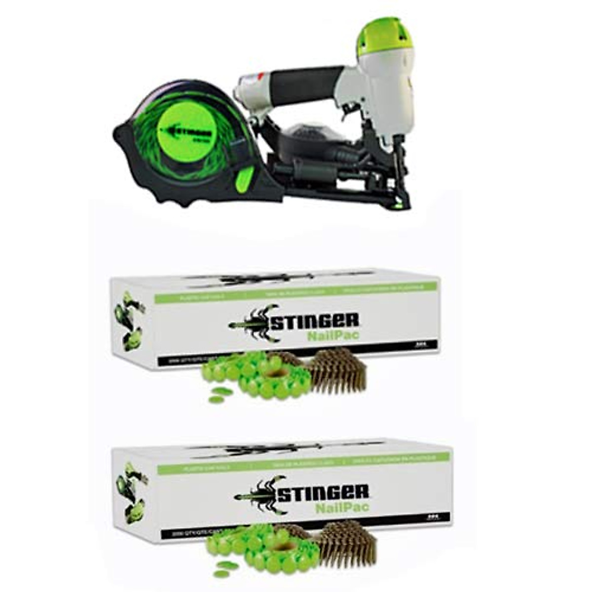 STINGER CN100B-KIT 1" Cap Nailer with Nails and Caps