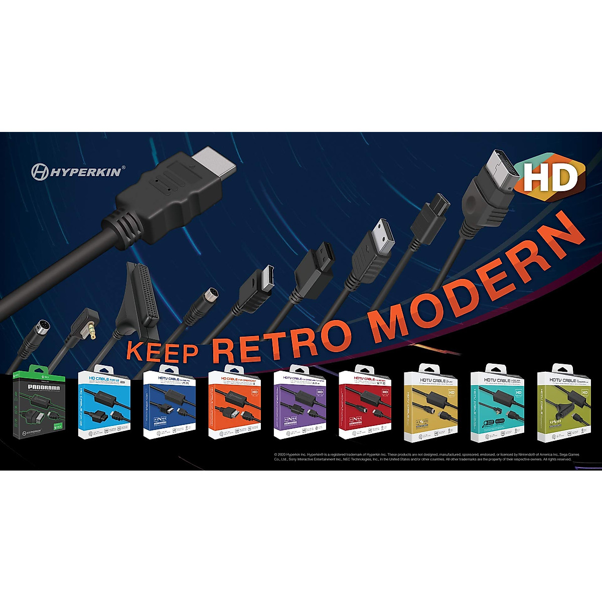 Hyperkin 3-In-1 HDTV Cable for GameCube/ N64/ Super NES