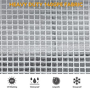 YITAHOME 20x10x7ft Greenhouse Outdoor Heavy Duty Greenhouses Outside Large Walk-in Tunnel Green Houses Gardening Galvanized Steel Stake Ropes Zipper Door 7 Crossbars Garden, White