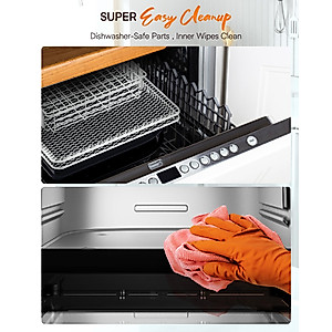 Nuwave Brio 15.5Qt Air Fryer Toaster Oven & Rotisserie Kit, 2024 New Advanced Turbo Convection Tech, Healthy PFAS Free, Max Even & Crisp, Powerful 1800W, 50-425°F, 150 Presets, Smart Probe, 4 Rack