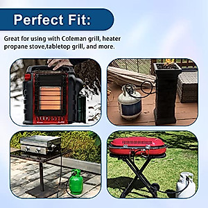 F273704 5Ft Propane Heater Adapter Hose Assembly, Compatible With Mr. Heater, Big Buddy Heater To Series, Coleman Camp Stove Series, Fit Indoor/Outdoor Propanetank- (Lp Cylinder Pol Connection)