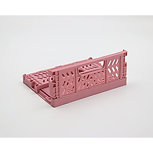 Chloe Emily & Co Stylish Stackable Storage Bins | Sets Plastic Sturdy Foldable Storage Crates for Office, Pantry, Bathroom & Kitchen Organization | Set of 4 (Extra Small, Black/Brown), X-Small