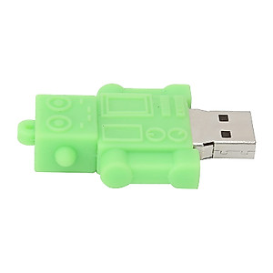 GOWENIC Novelty USB Flash Drive Cute Cartoon Green Robot USB Disk Portable Thumb Drive Memory Stick for Data Storage Transmission Sharing, Great Friends or Family (128GB)