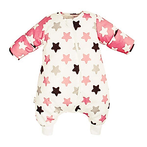 BLOOMSTAR Baby Sleep Sack Early Walker,2.5 Tog Toddler Sleeping Sack with Long Sleeves Girl Kids Wearable Blanket with Leg Cotton Warm Large Sleeping Bag 12M 24M