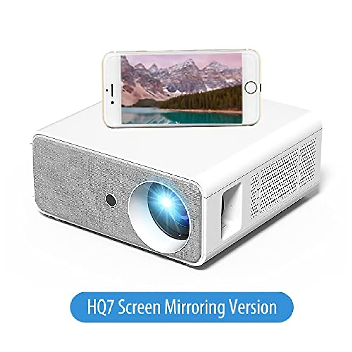 DROOS Mini Projector for Movies HQ7 7000 Lumens Led Projector Android Portable Beamer 1080P Full HD Home Cinema 300‘' Screen (projectors)