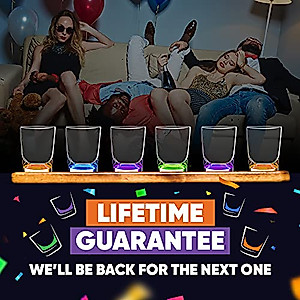 SWOOC - Unbreakable Shot Glasses Set (6 Pack) - 250x Stronger Than Glass, 25x Stronger Than Acrylic - Colorful & Dishwasher-Safe - 1.5oz Reusable Drinkware for Indoor/Outdoor Fun - DUNZO Compatible