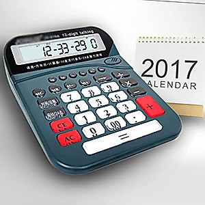 Desktop Calculator Calculators Office Desktop Calculator 12 Digit Large LCD Display Real Voice Financial Accounting Home Office Supplies Calculators