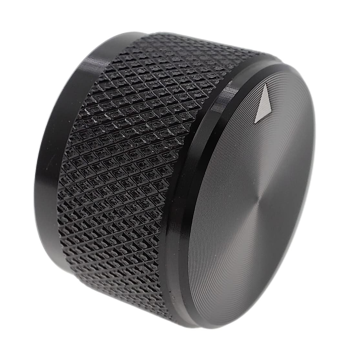 Szliyands 2 Pack Aluminum Rotary Electronic Control Potentiometer Knob,for 0.23'' Diameter Shaft, 0.98'' Dia, 0.61'' H, Guitar Knob, Audio knob, Volume Control Knob(Black)