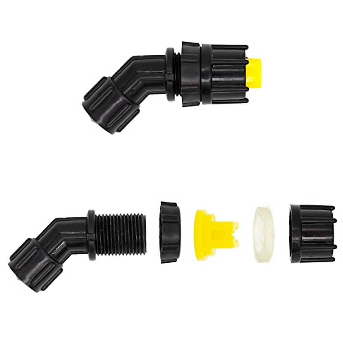 110° Flat Fan Shaped Nozzle, 110 Degree Flat Fan Spray Tip 0.15-0.6mm Pore, Spray Nozzle Tip Set Suitable for Knapsack Sprayer, Garden Spray, Greenhouse Spray Equipment, etc, Used for Weeding