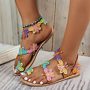 LucaSng Butterfly Open Toed Sandals - Rich Colors, Stylish Design for Summer