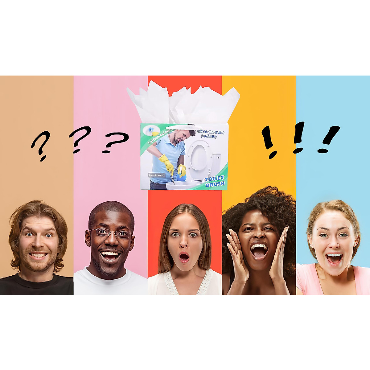 ysmile 13" Funny Gift Bag with Wrapping Tissue for Men Women Large Paper Bag with Handle Single 1 Pack (Hide Your Real Present)