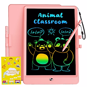 UCIDCI LCD Writing Tablet Doodle Board 10 Inch - Colorful Screen Electronic Toddler Drawing Tablet Drawing Pad, Educational Learning Kids Toys for 3 4 5 6 7 8 Year Old Kids Girls Boys