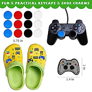 Bluegogo Video Game Party Favors, Gamer Party Favors - VIP Passes Keychains Tattoo Stickers Shoe Charms Button Caps Bags for Gaming Party Favors