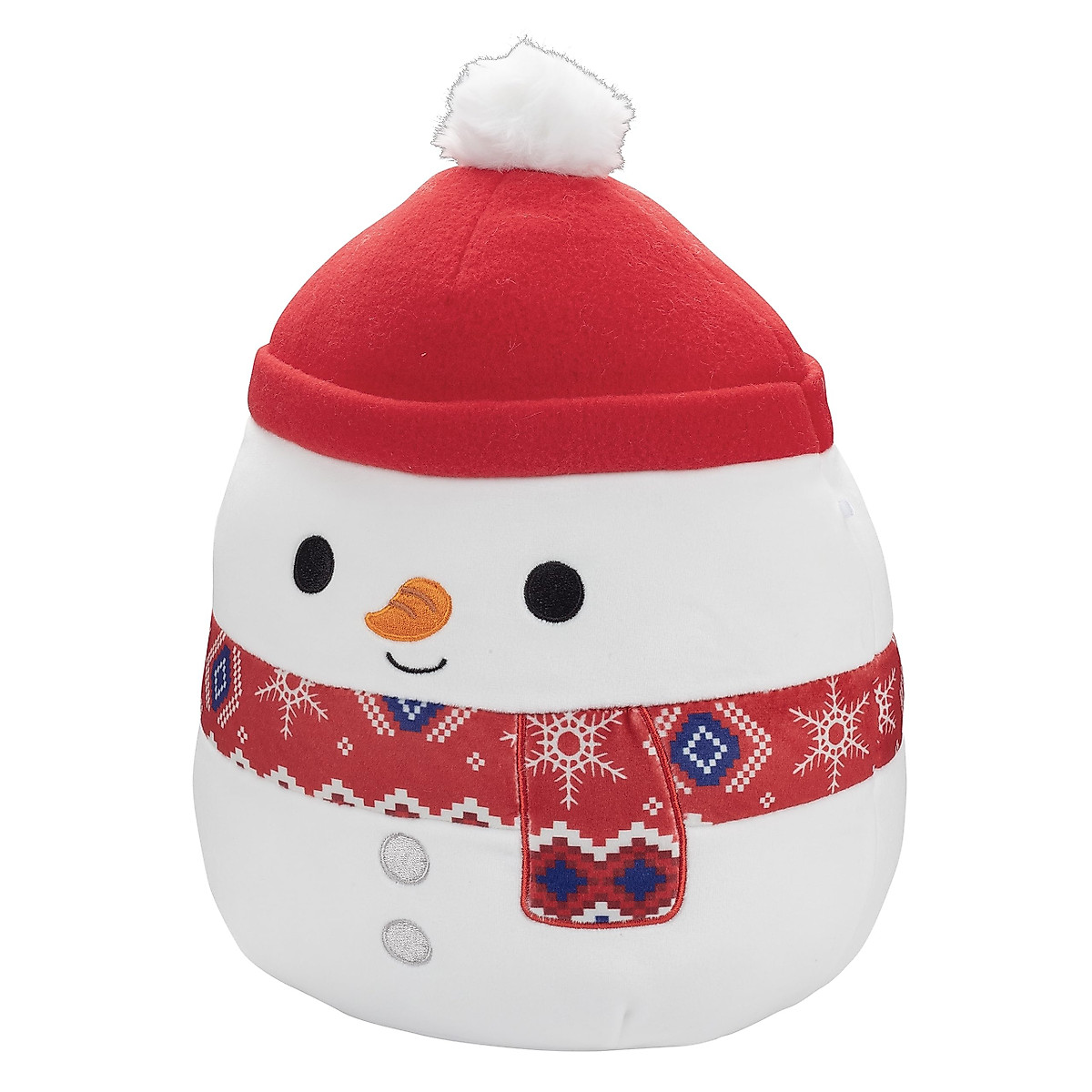 Squishmallows 10-Inch Manny The Snowman - Official Jazwares Plush - Collectible Soft & Squishy Stuffed Animal Toy - Add to Your Squad - Gift for Kids, Girls & Boys
