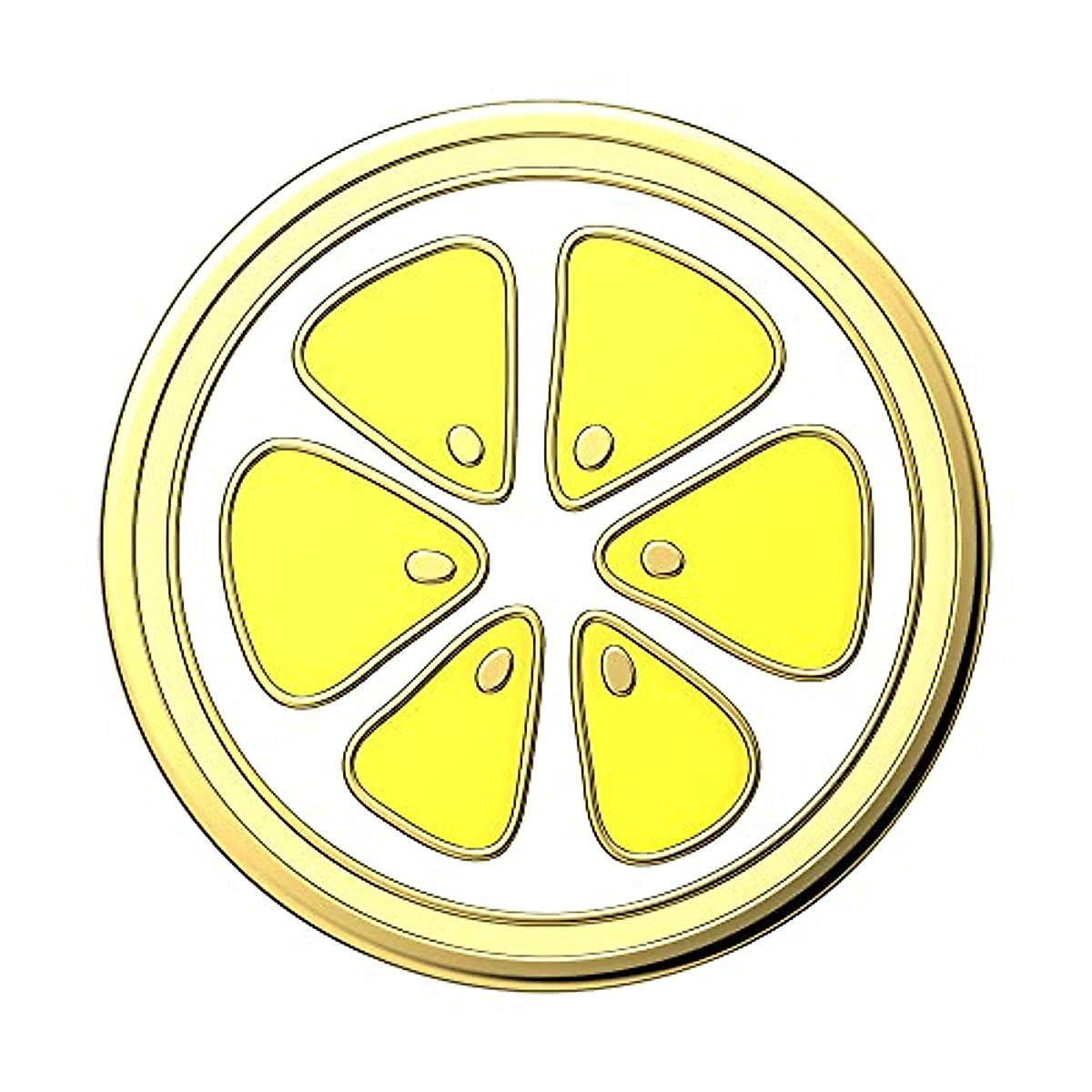 ​​​​PopSockets Phone Grip with Expanding Kickstand, PopSockets for Phone - Enamel Lemon Slice