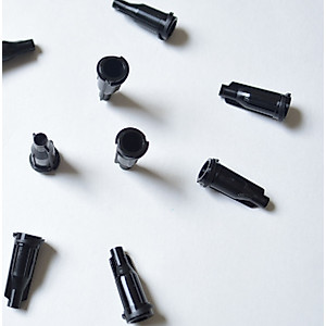 500pack Luer Lock Syringe Tip Caps Screw Type Black Color