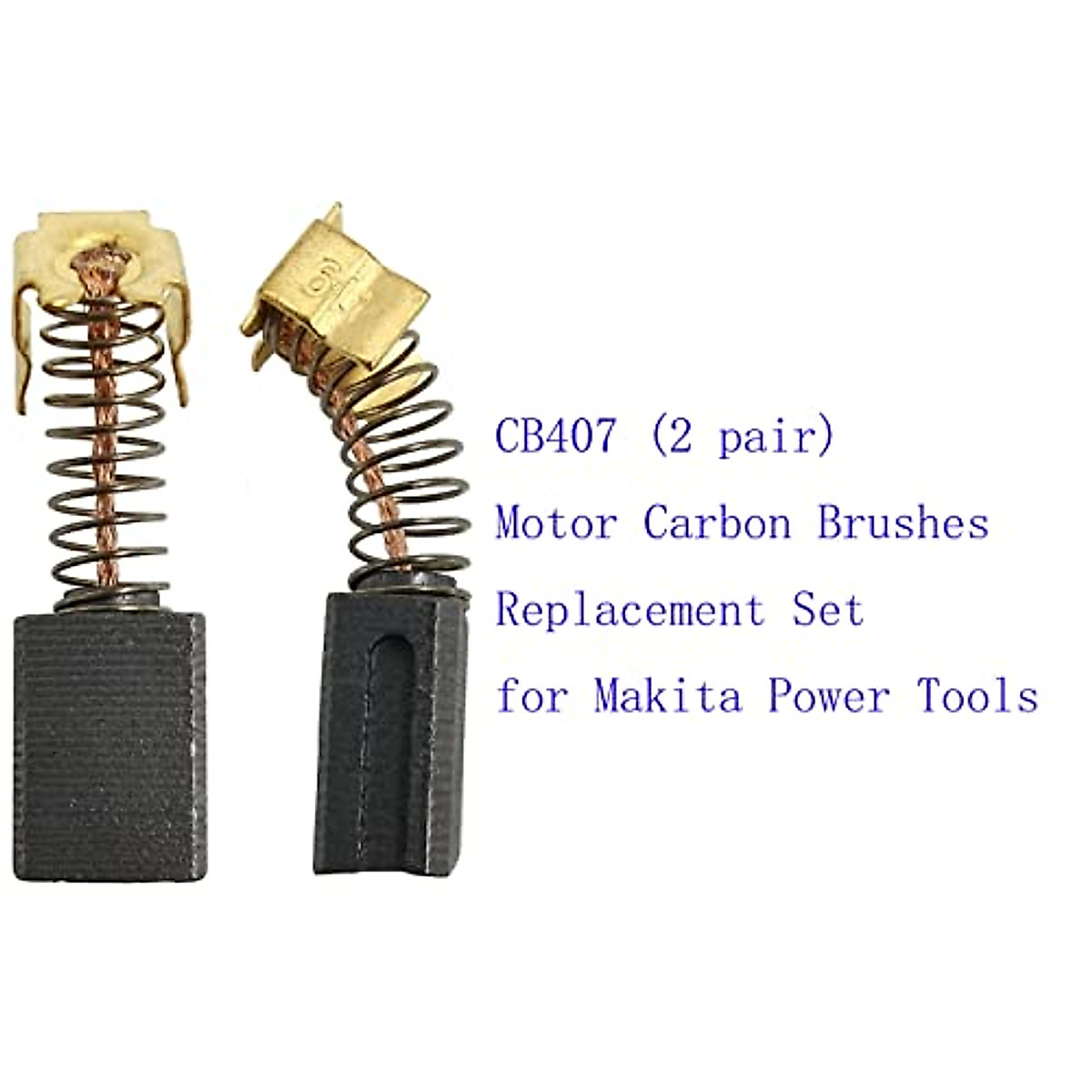 CB407 Motor Carbon Brushes Replacement Set for Makita Power Tools, Jig Saw, Rotary Drill, Drill, Hammer Drill, Electric Screwdriver, Sander, Rotary Hammer (2 pair)