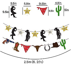 Western Party Decoration Cowboy Banner, Wild West Cowboy Theme Party Barnyard Theme Birthday Decor Event Supplies, Westerns Day Sign West Cowboy Banner Hanging