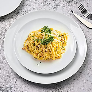 iboodi Cream White Porcelain Dessert Plates for Restaurant and Kitchen Set of 6 (6.5 Inches)