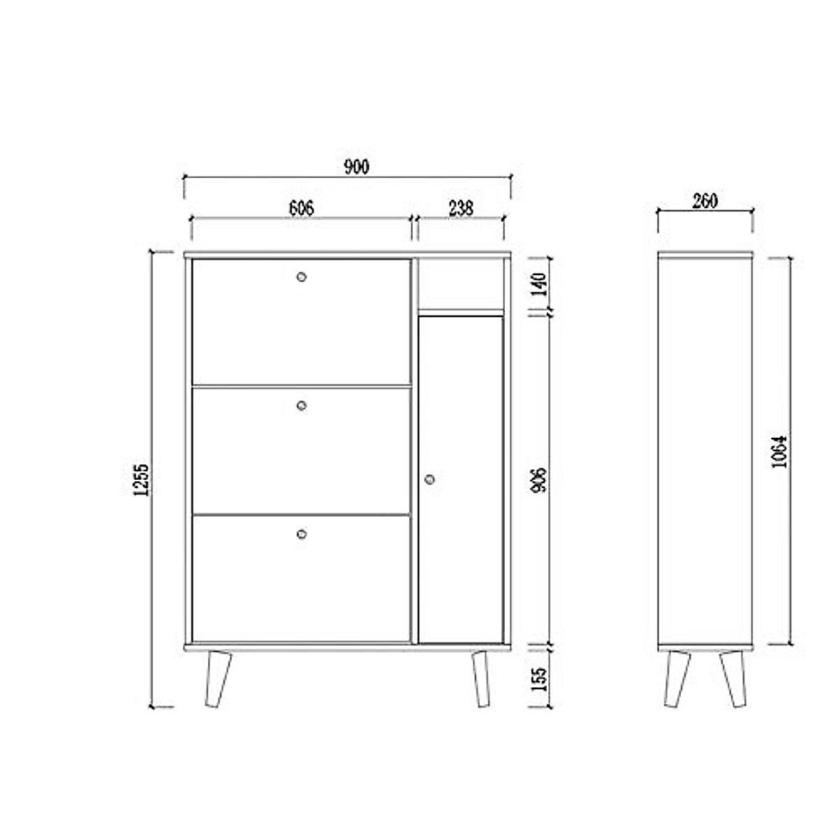 N/A Fashion Shoe Simple Hall -Thin Tipping Door Doorway Multifunctional Cabinet