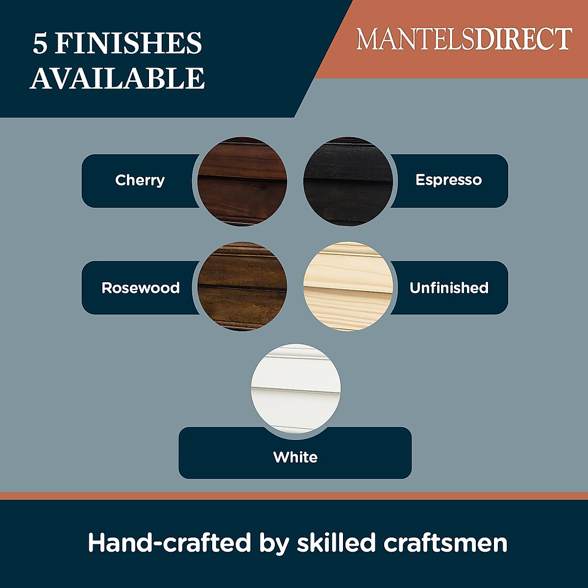 MANTELSDIRECT Mantels Direct Salem Wood Mantel Shelf with Corbels - Aged Cherry 60 Inch | Distressed Wooden Rustic Wall Mounted Shelf Perfect for Electric Fireplaces and More!