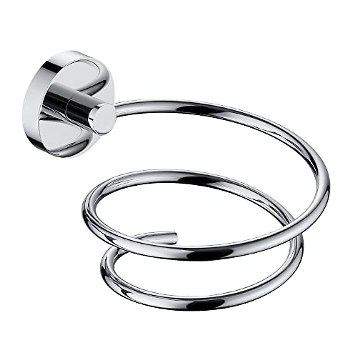 YUESIMATE Hair Dryer Holder Wall Mounted Bathroom or Bedroom Hairdryer Hanging Rack Hair Dryer Organizer Blower Dryer Organizer Universal Size,Chrome