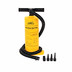 Texsport Double Action Hand Pump for Air Mattress , Yellow , 67 x 28.5 x 11.8