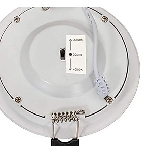 Topaz Lighting 77245 9W Slim 4" Dimmable Slim Recessed Ceiling Downlight Color Selectable, Easy to Install, Save Time and Money, Energy Efficient LED Lighting