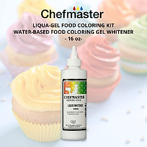 Chefmaster Liquid Whitener Food Color, 16-Ounce, White