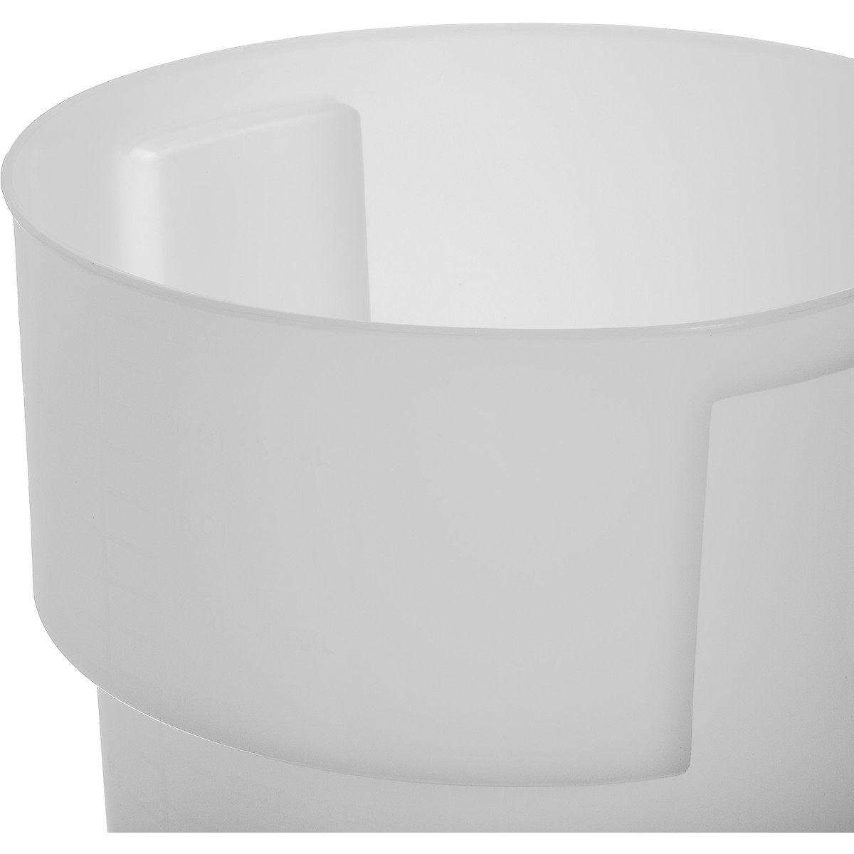 Carlisle FoodService Products Bain Marie Round Food Storage Container with Stackable Design for Catering, Kitchen, Restaurant, Plastic, 22 Quarts, White, (Pack of 6)