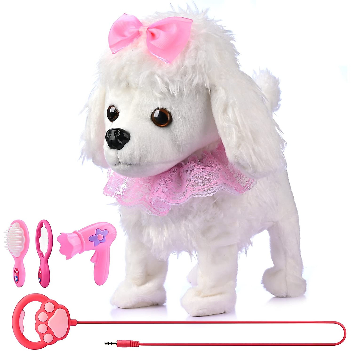 WorWoder Kids Walking and Barking and Tail Wagging Puppy Dog Toy Pet