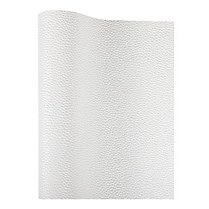 Picheng Solid Colored White Faux Leather Sheets PU Synthetic Leather Perfect for Craft DIY Handmade Jewelry Earrings Bow Making (White)