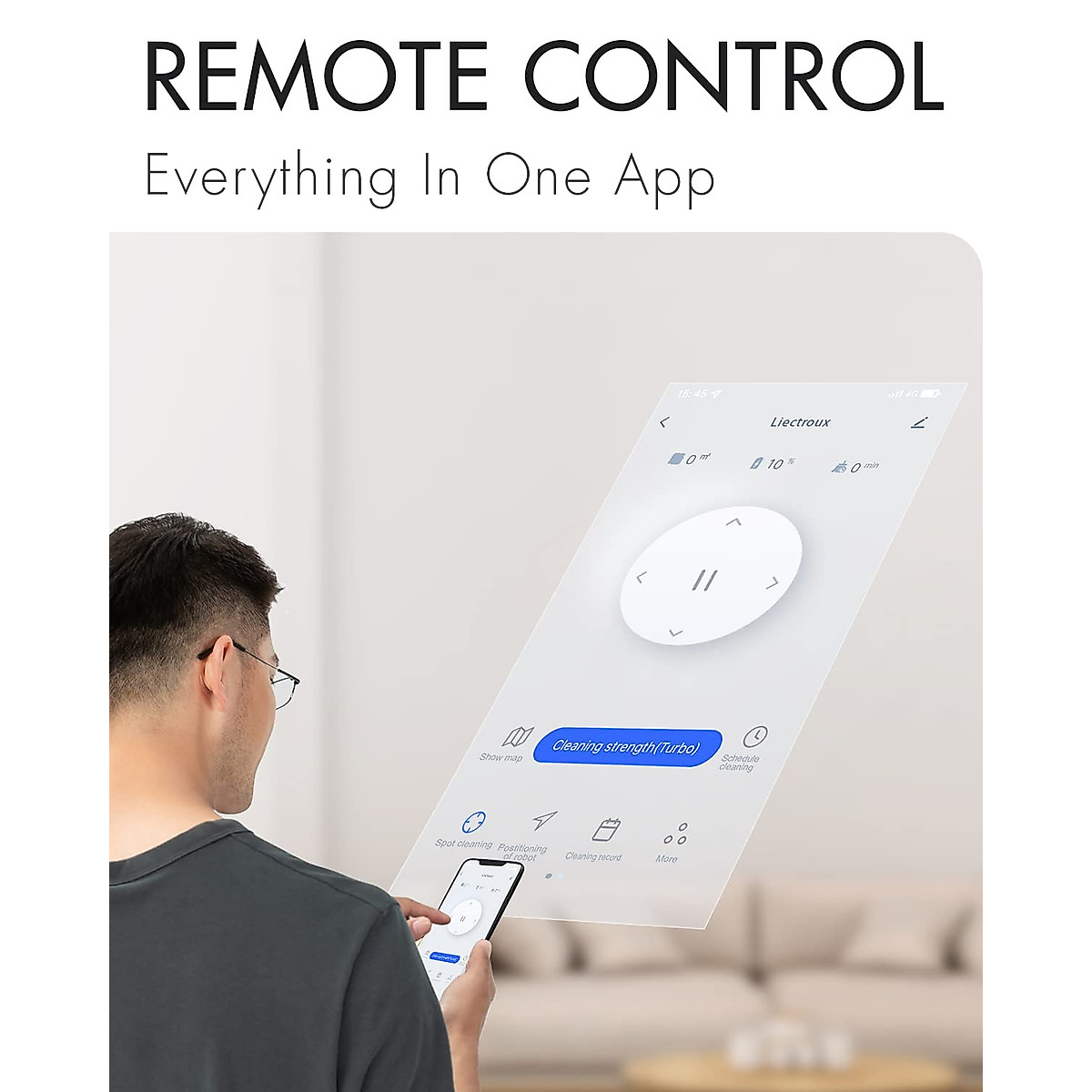 Liectroux C30B Robot Vacuum Cleaner, Smart Dynamic Navigation, Super Smart Partition, with Memory, WiFi App Control, 5000Pa Strong Suction, Smart Wet Mopping, Works with Alexa and Google Assistant
