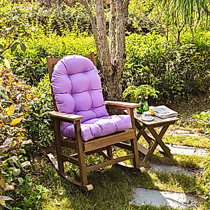BLISSWALK Patio Chair Cushion for Adirondack,High Back Tufted Rocking Chair Cushion, Outdoor Seat Chair Cushion 48"x21"x4" inch, Sunscreen and Fade-Resistant,1Count,Purple